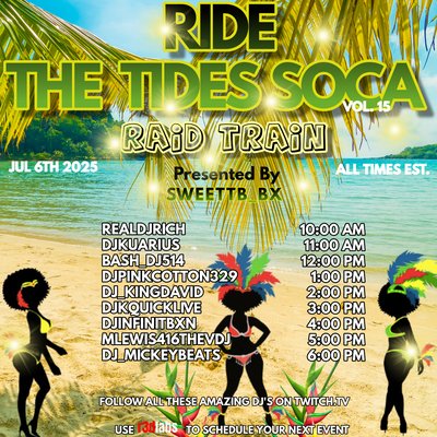 Ride the Tides Soca Raid Train | RaidFlyer
